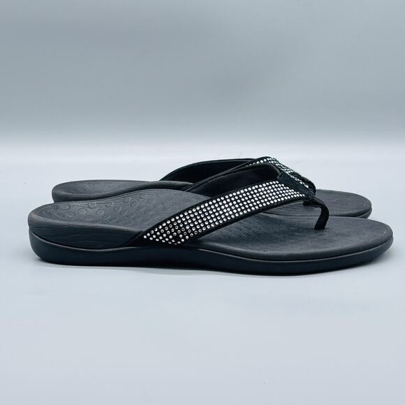 Vionic | Shoes | Vionic Sandals Womens 75 Black Tide Flip Flop Thong ...